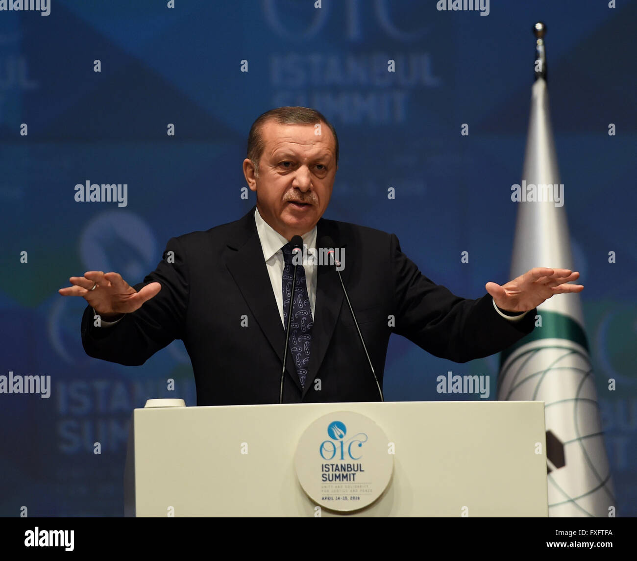 Istanbul, Turkey. 15th Apr, 2016. Turkish President Recep Tayyip ...
