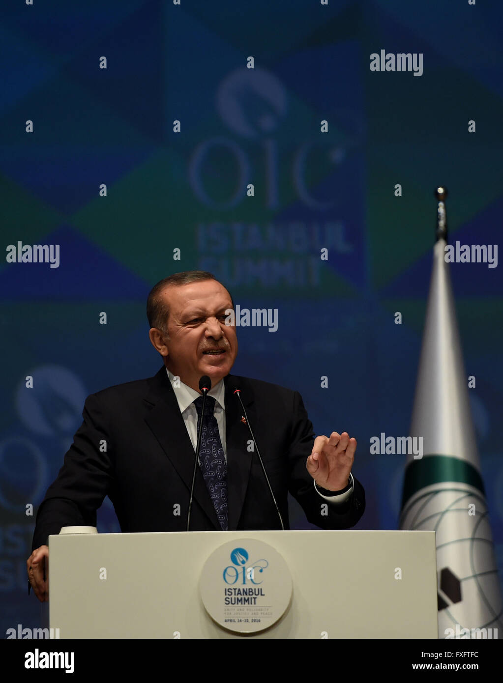 Istanbul, Turkey. 15th Apr, 2016. Turkish President Recep Tayyip ...