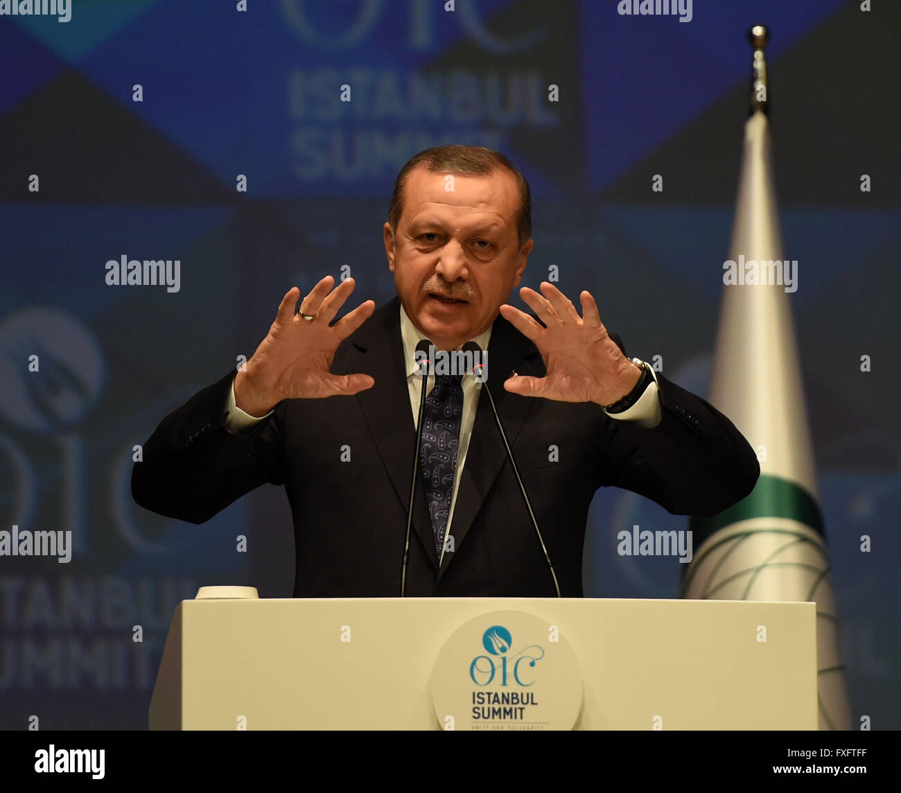 Istanbul, Turkey. 15th Apr, 2016. Turkish President Recep Tayyip ...