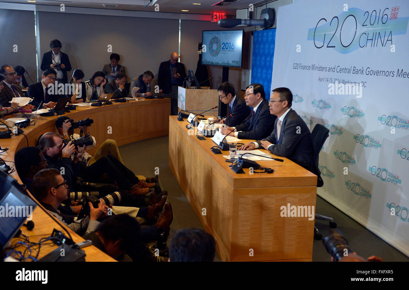 Washington, DC, USA. 15th April, 2016. China's Finance Minister Lou ...