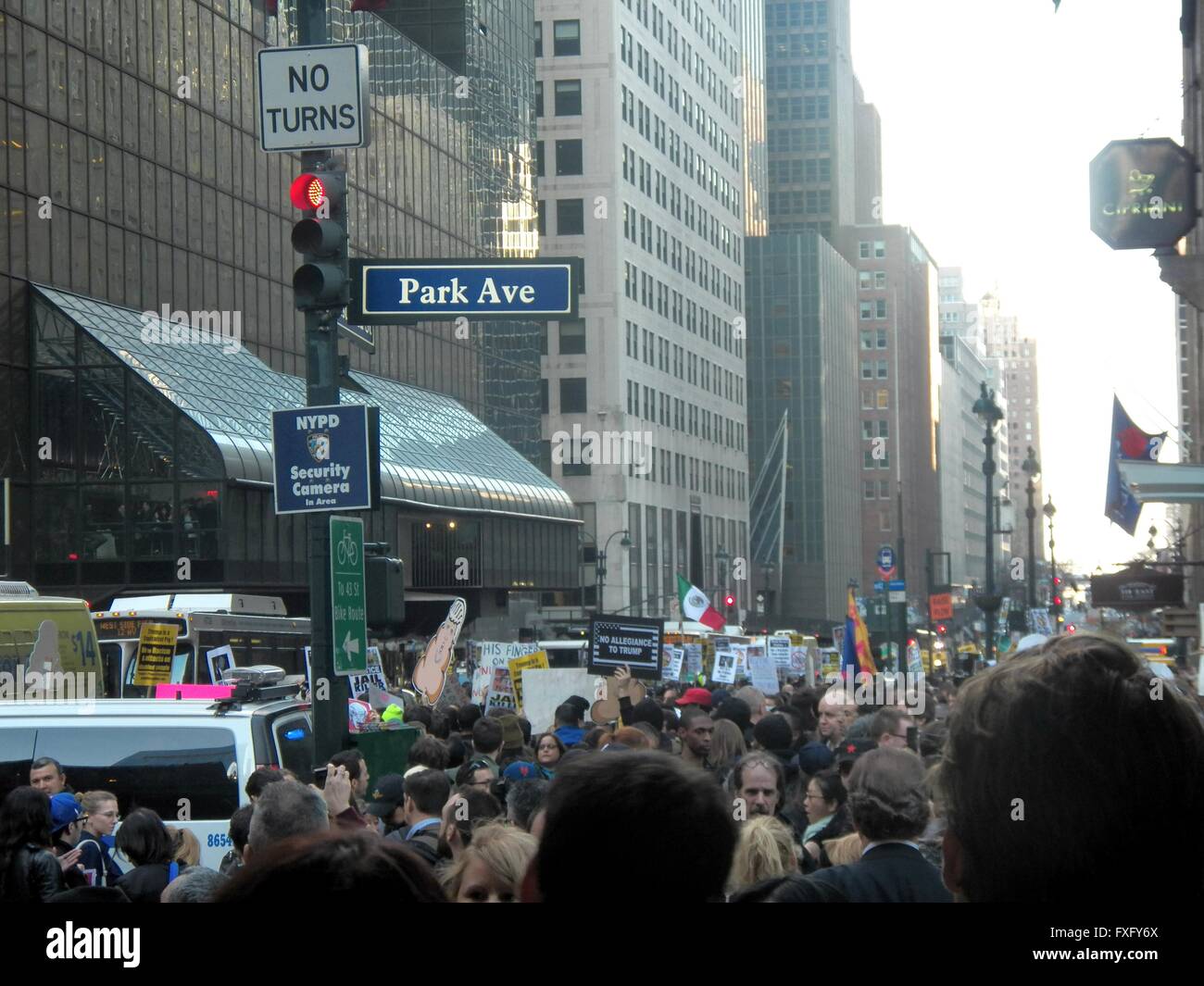 New York, USA. 15th April, 2016. Anti-Trump Protest-Grand Central ...