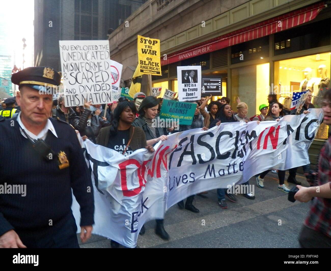New York, United States. 15th Apr, 2016. Protest and march against ...