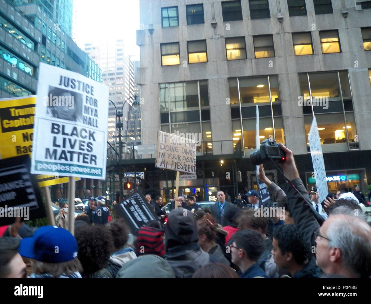 New York, USA. 15th April, 2016. Anti-Trump Protest-Grand Central ...
