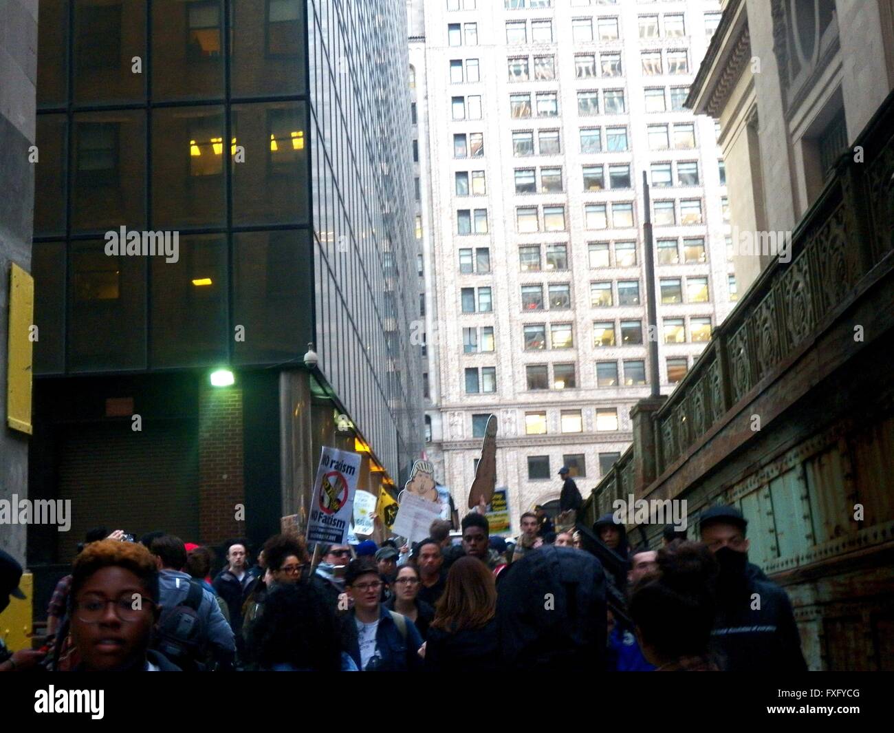 New York, USA. 15th April, 2016. Anti-Trump Protest-Grand Central ...