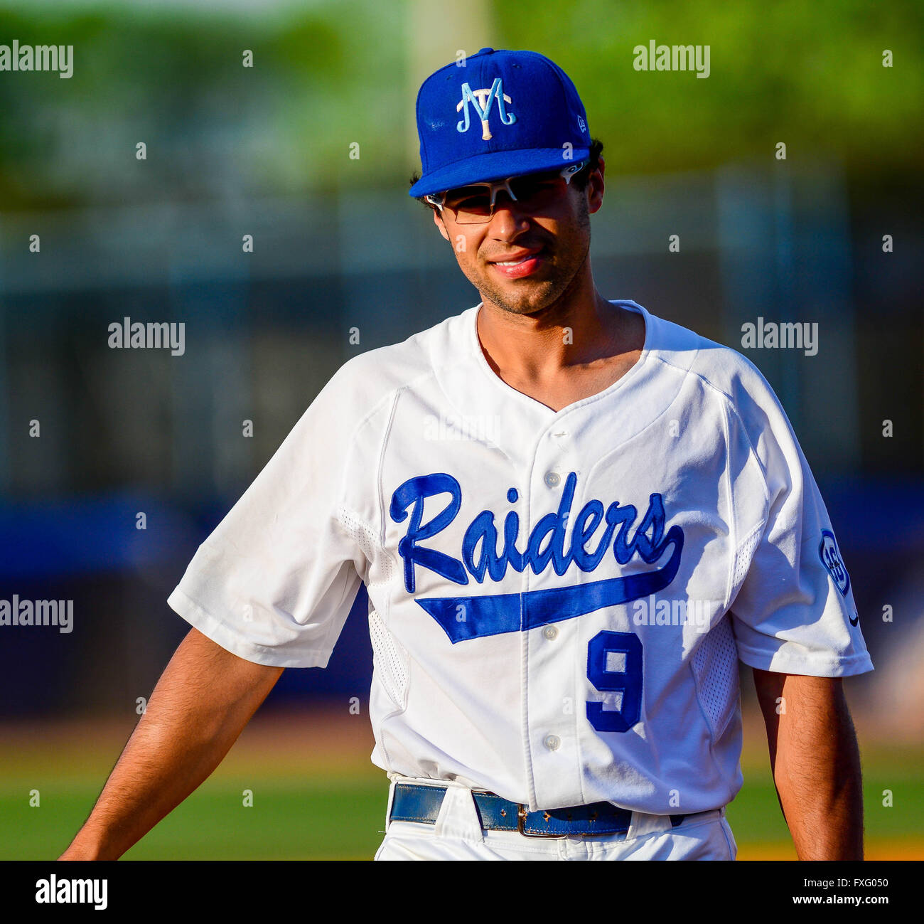 April 15, 2016 -Drew Huff #9 during the NCAA Baseball game between the ...
