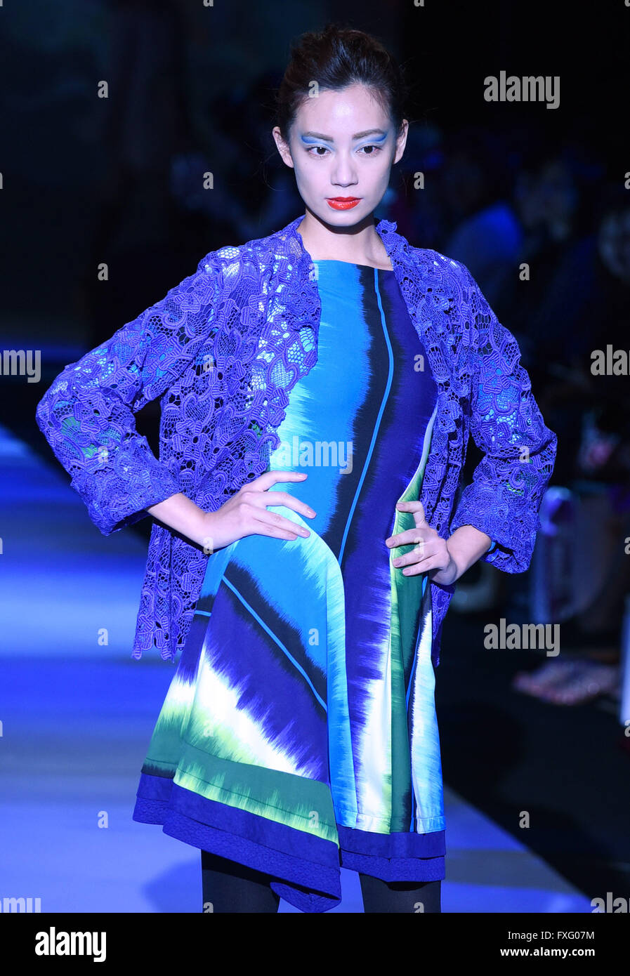 Taipei's Taiwan. 15th Apr, 2016. A model presents a creation by ...