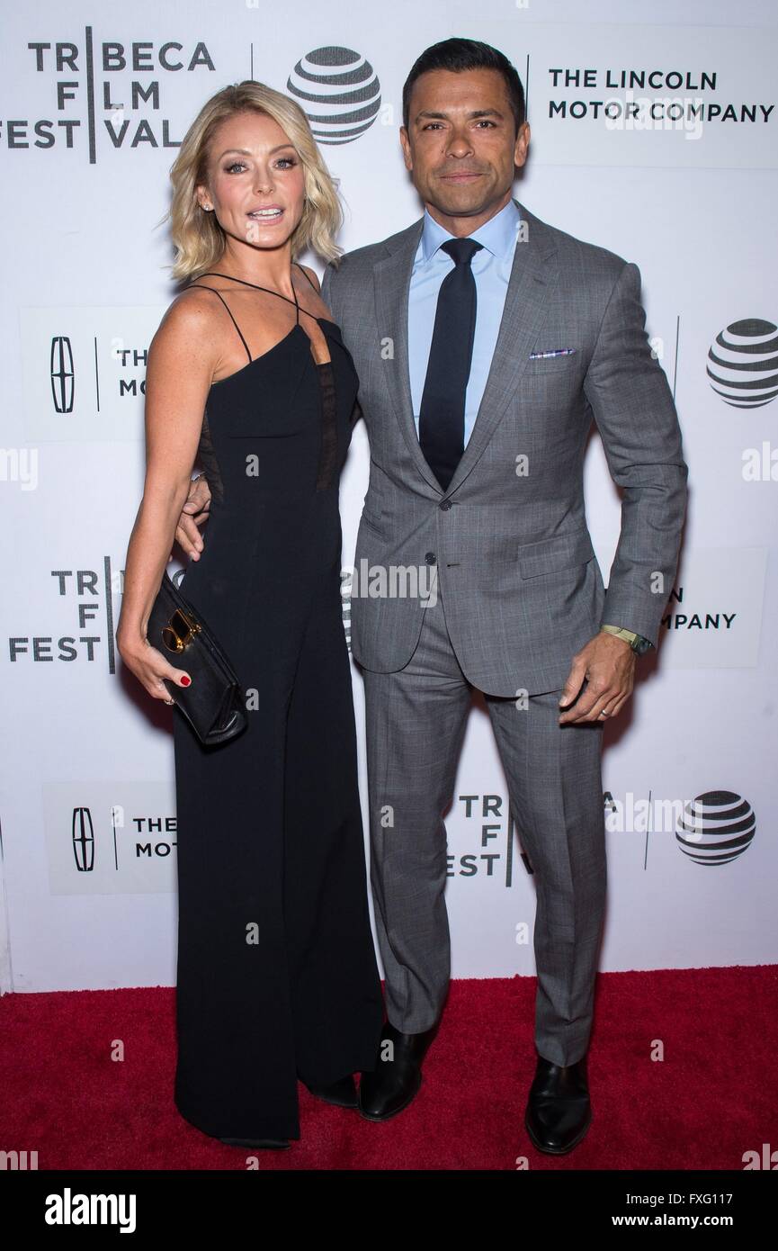 New York, NY, USA. 15th Apr, 2016. Kelly Ripa, Mark Consuelos at ...