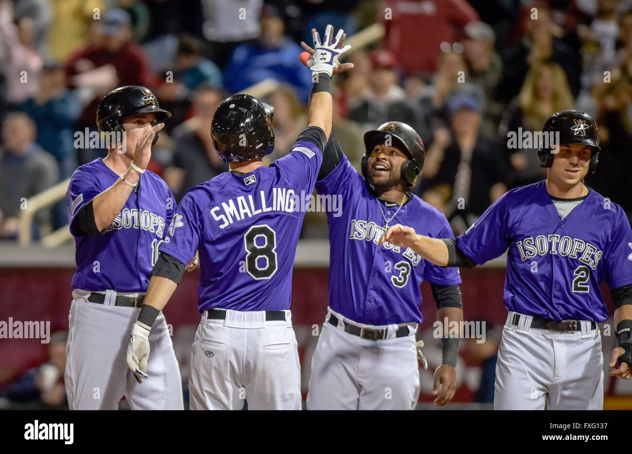Albuquerque, New Mexico, USA. 15th Apr, 2016. Journal.Isotope players ...