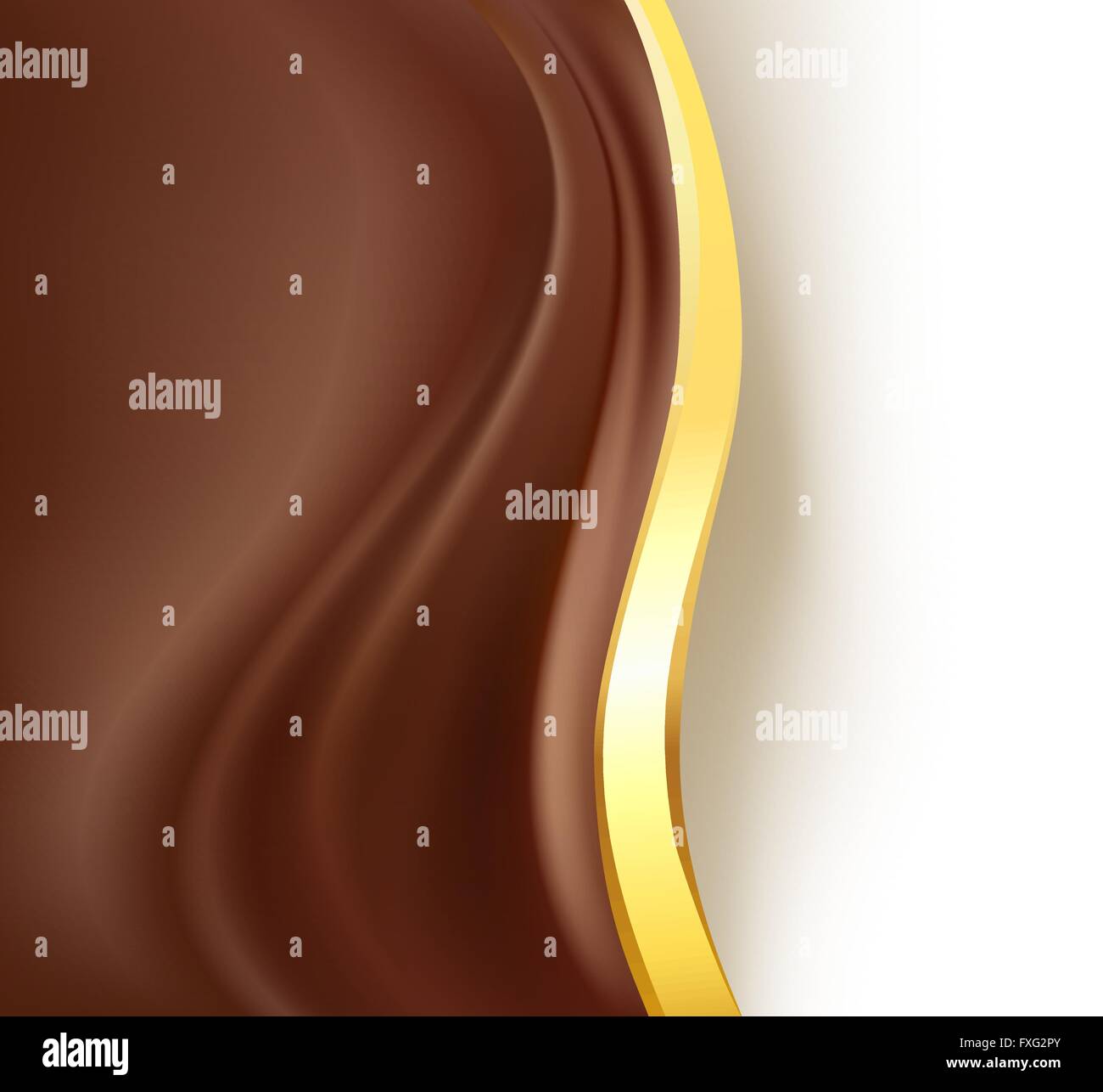 Chocolate creamy golden border background. Abstract background. Vector ...