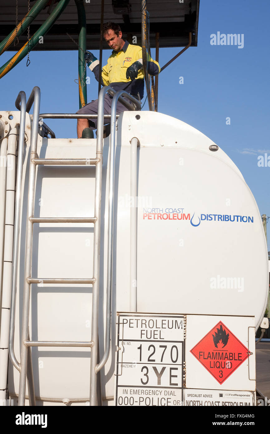 Fuel tanker truck filling hi-res stock photography and images - Alamy