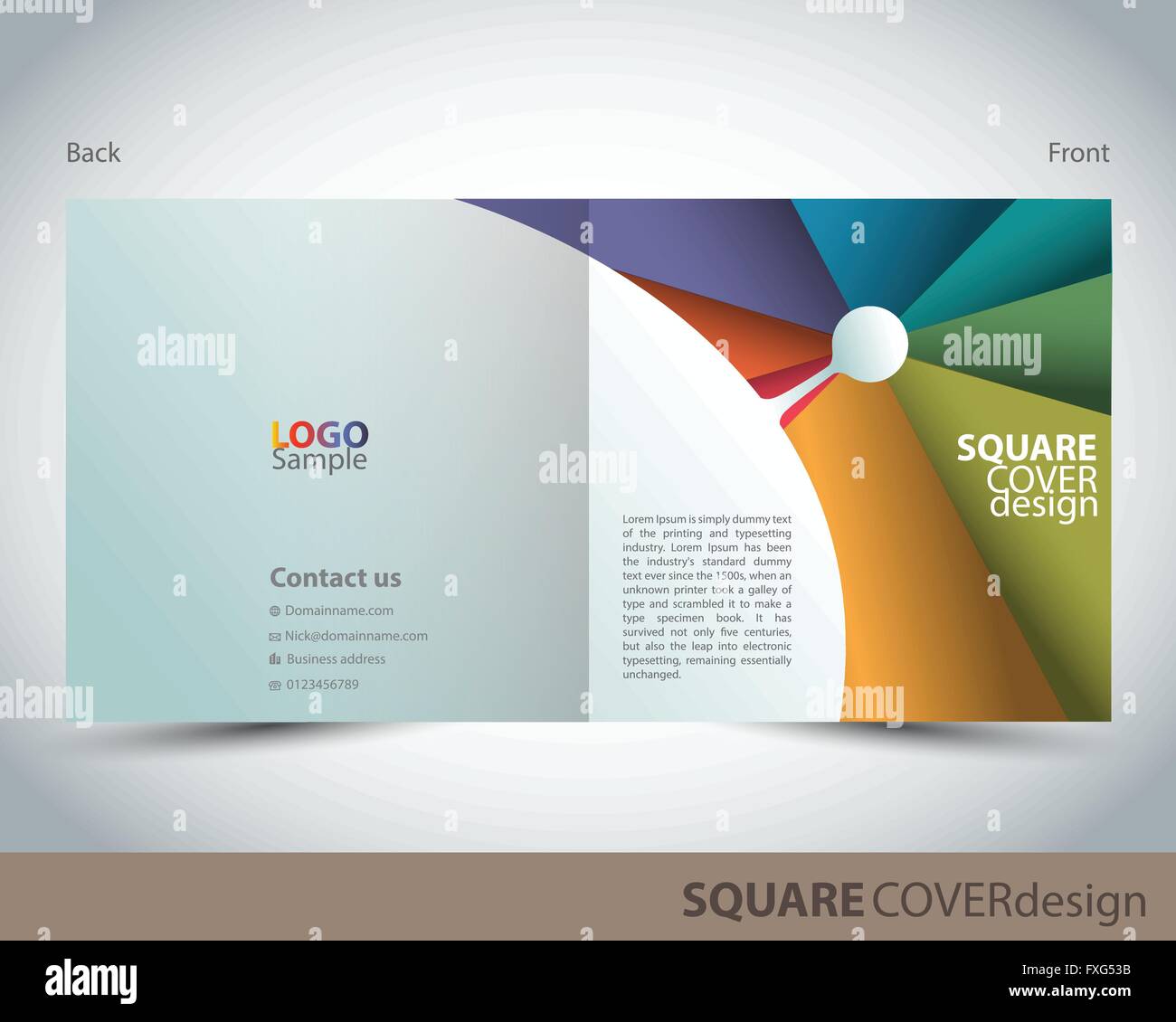 Square cover design template, vector brochure, flyer. Can be used as ...