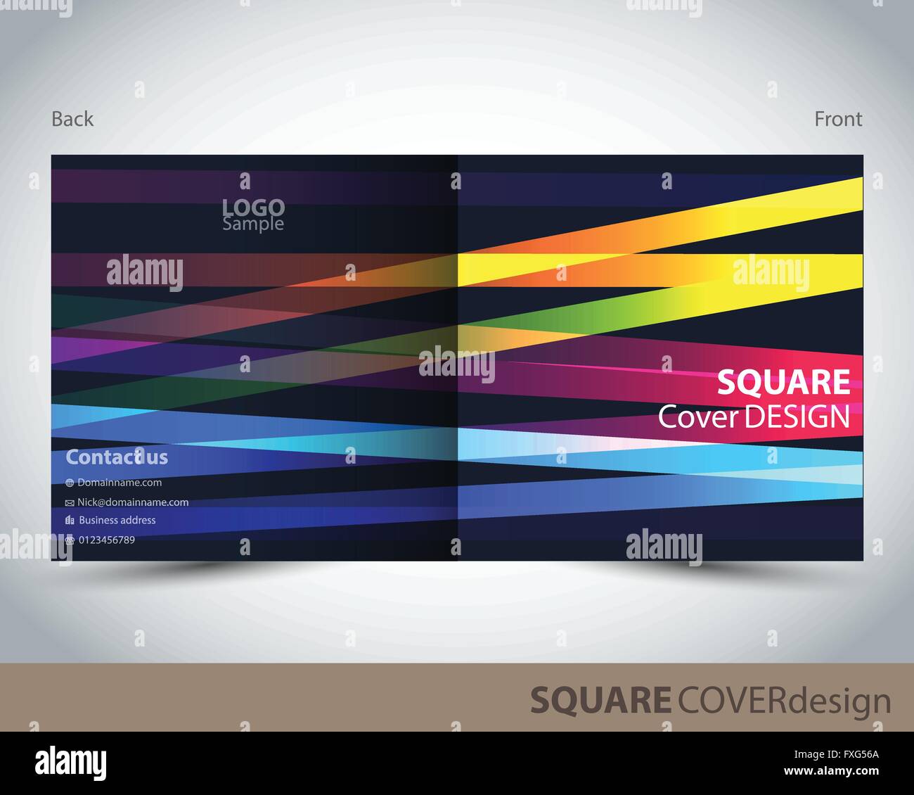 Square cover design template, vector brochure, flyer. Can be used as ...