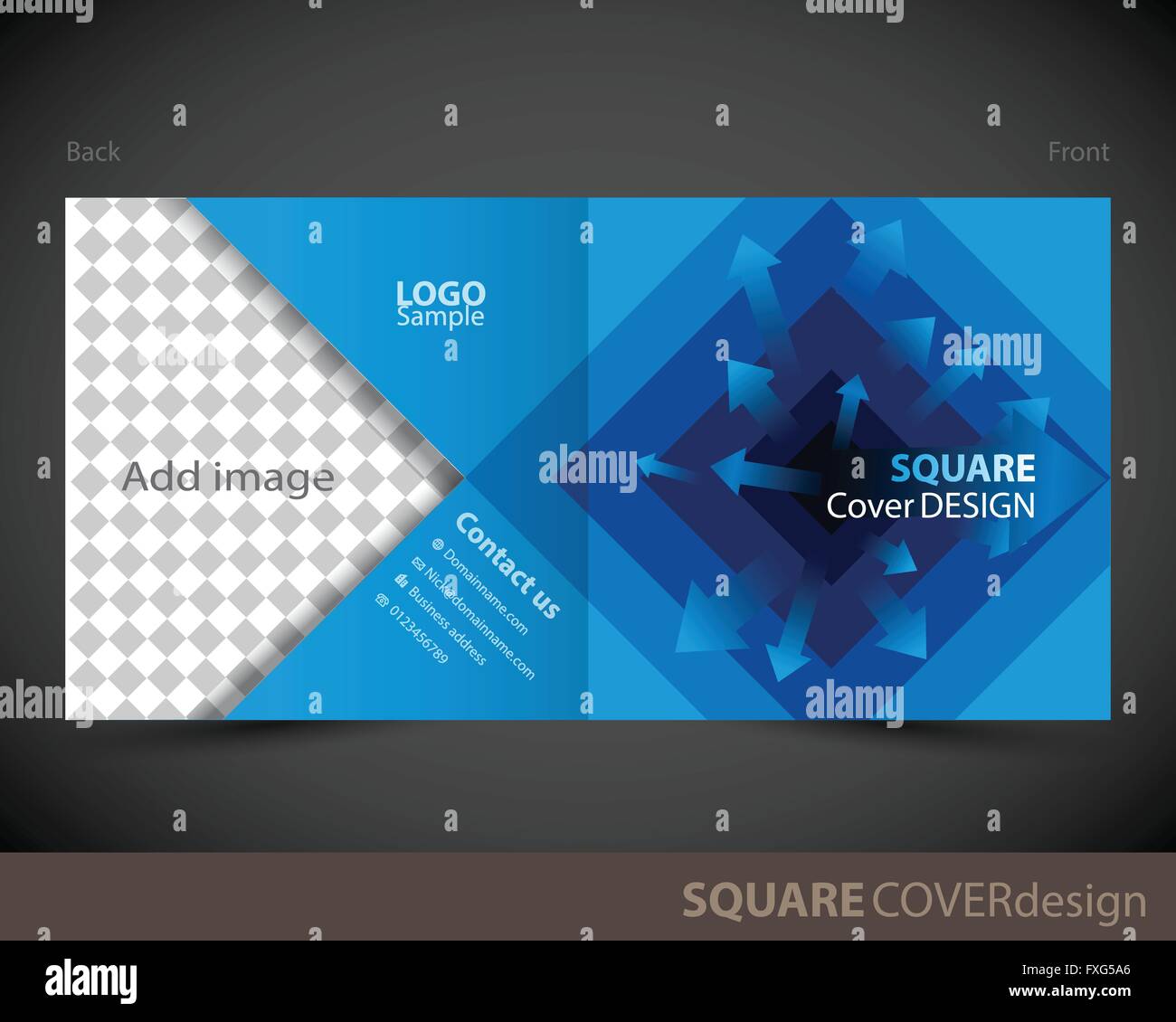 Square cover design template, vector brochure, flyer. Can be used as ...