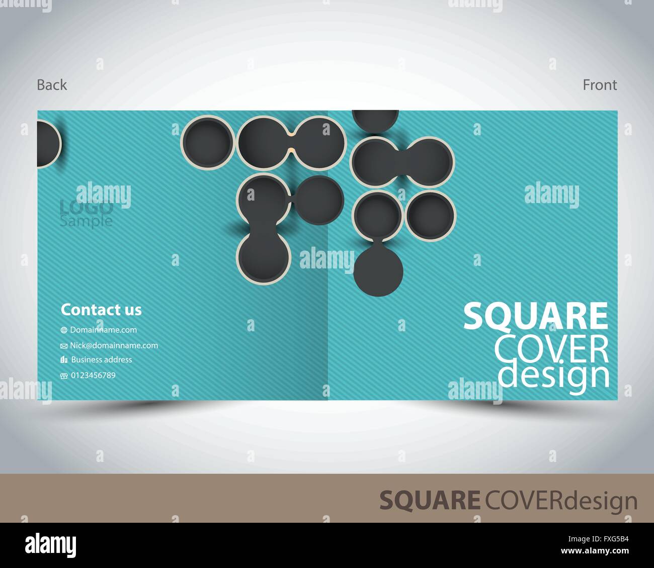 Square cover design template, vector brochure, flyer. Can be used as ...