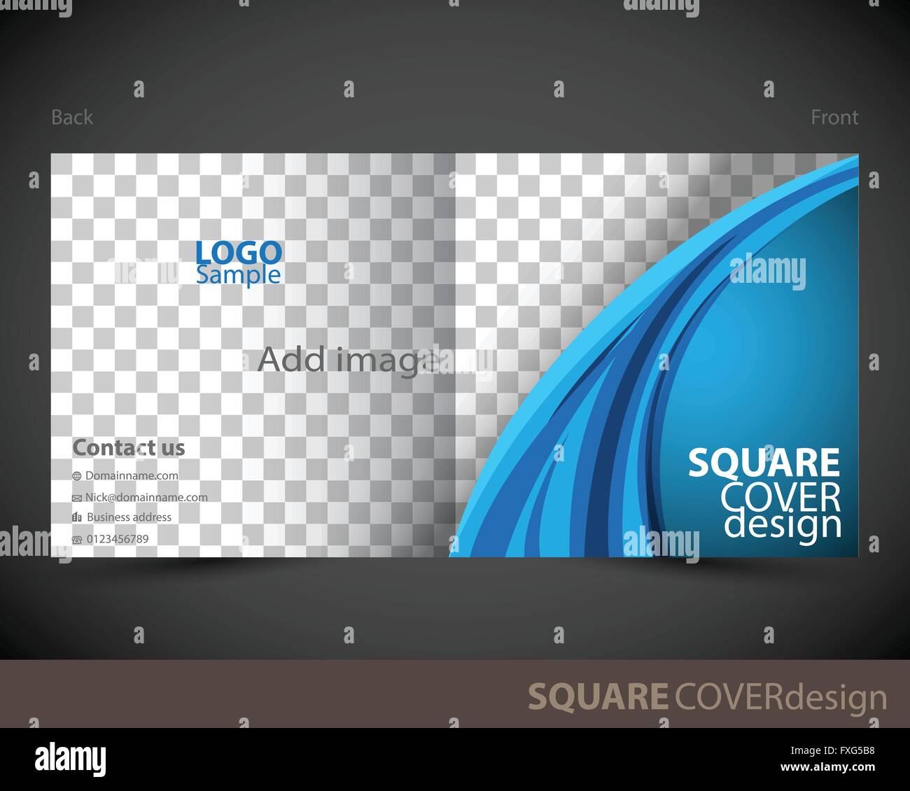 Square cover design template, vector brochure, flyer. Can be used as ...