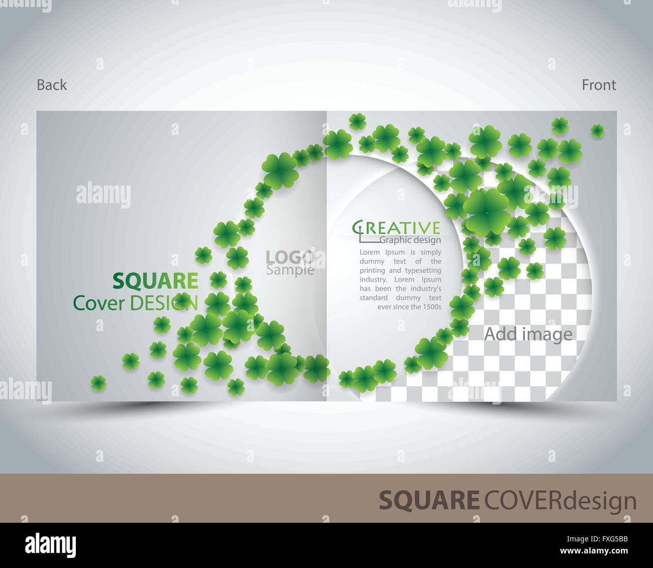 Square cover design template, vector brochure, flyer. Can be used as ...
