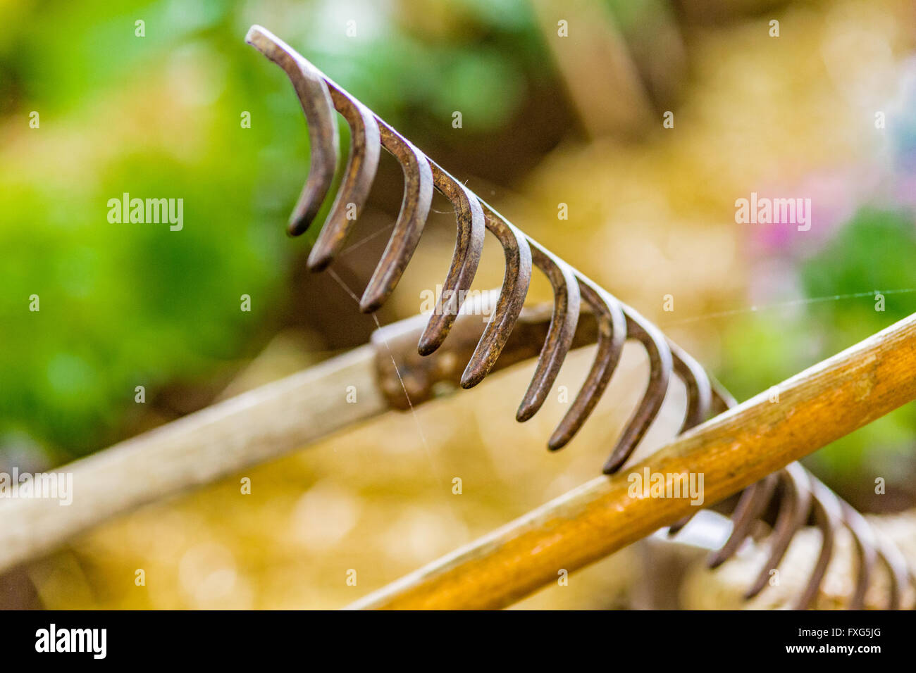 Rusty rake hi-res stock photography and images - Alamy