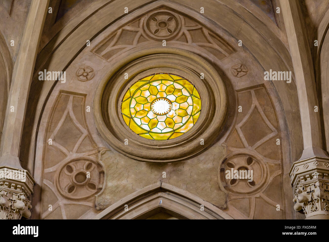 stained glass window in a church Stock Photo - Alamy