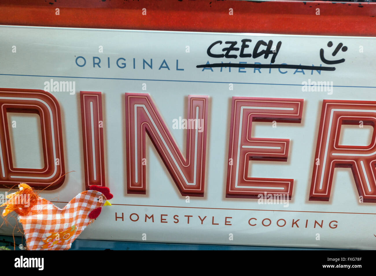 Original Czech Diner, Homestyle cooking, Restaurant in Old Town, sign ...