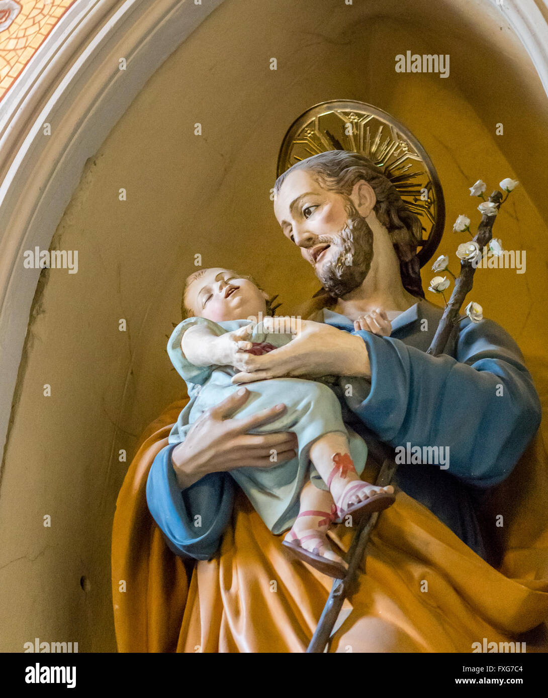 love and happiness between father and son, Saint Joseph and Holy Baby ...