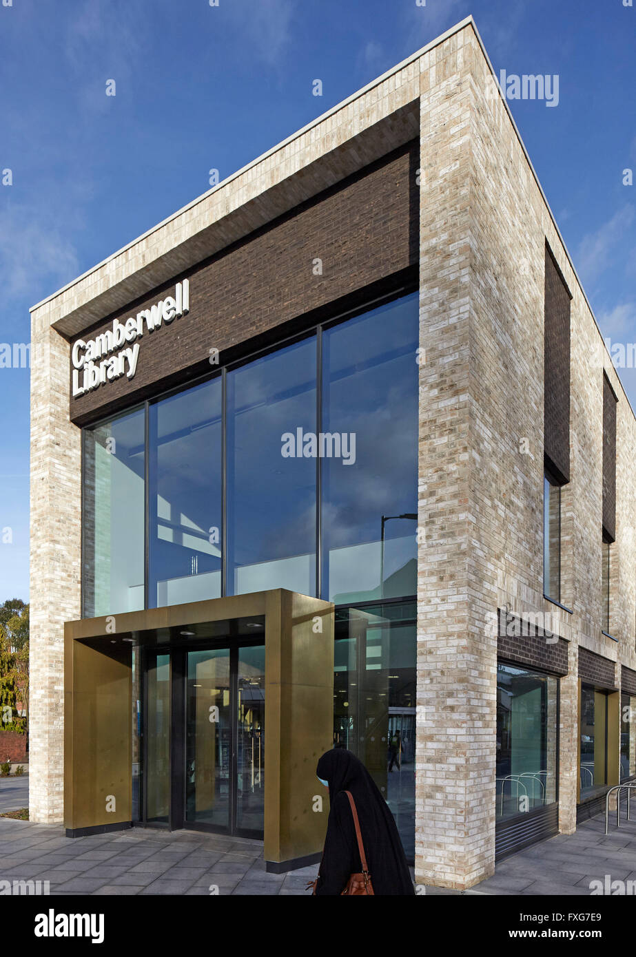 Entrance. Camberwell Library, London, United Kingdom. Architect: John ...