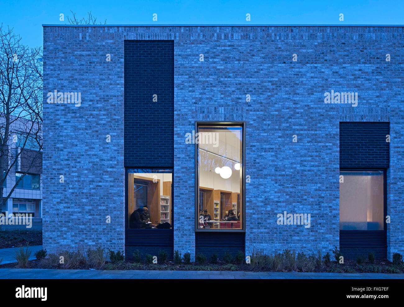 Rear view at dusk. Camberwell Library, London, United Kingdom ...