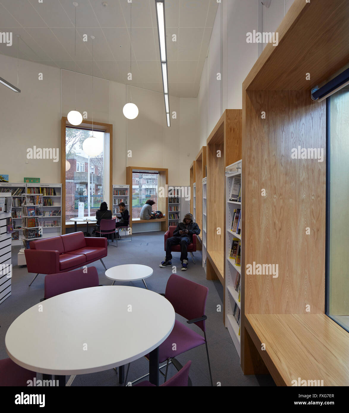 Interior view showing desks and recessed window seats. Camberwell ...