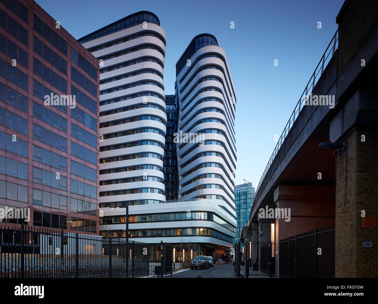 Wide shot of entrance from street. Westminster Bridge Road, London ...