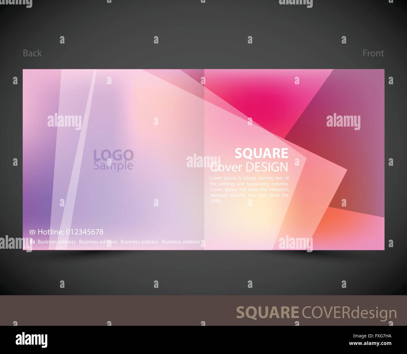 Square cover design template, vector brochure, flyer. Can be used as ...