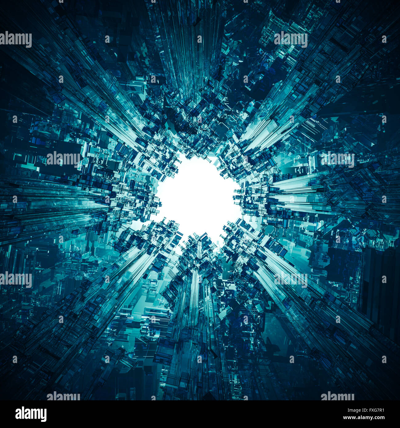 The technocore nucleus / 3D render of futuristic science fiction ...