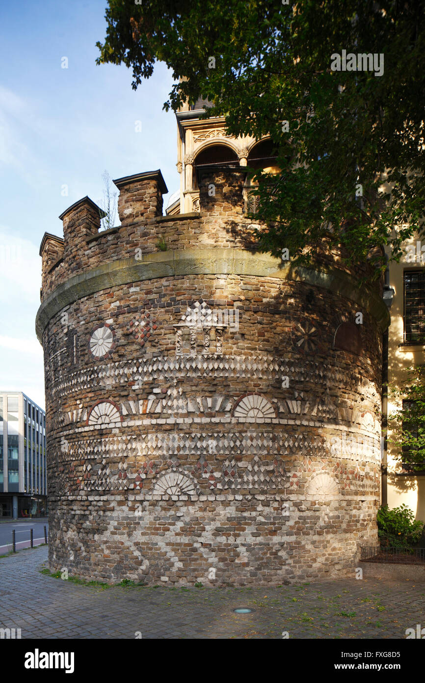 Römerturm roman tower, Cologne, North Rhine-Westphalia, Germany Stock ...
