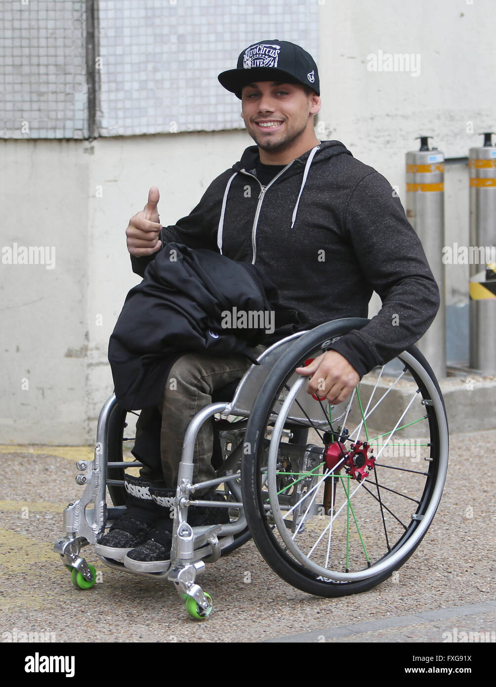 Aaron Fotheringham outside ITV Studios Featuring: Aaron Fotheringham ...