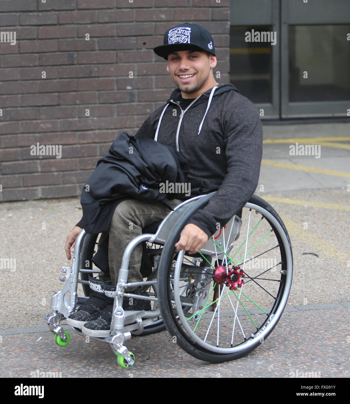 Aaron Fotheringham outside ITV Studios Featuring: Aaron Fotheringham ...