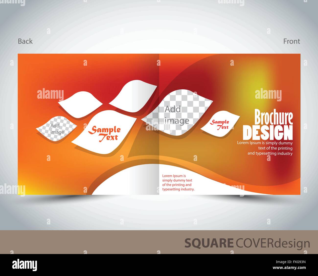 Square cover design template, vector brochure, flyer. Can be used as ...