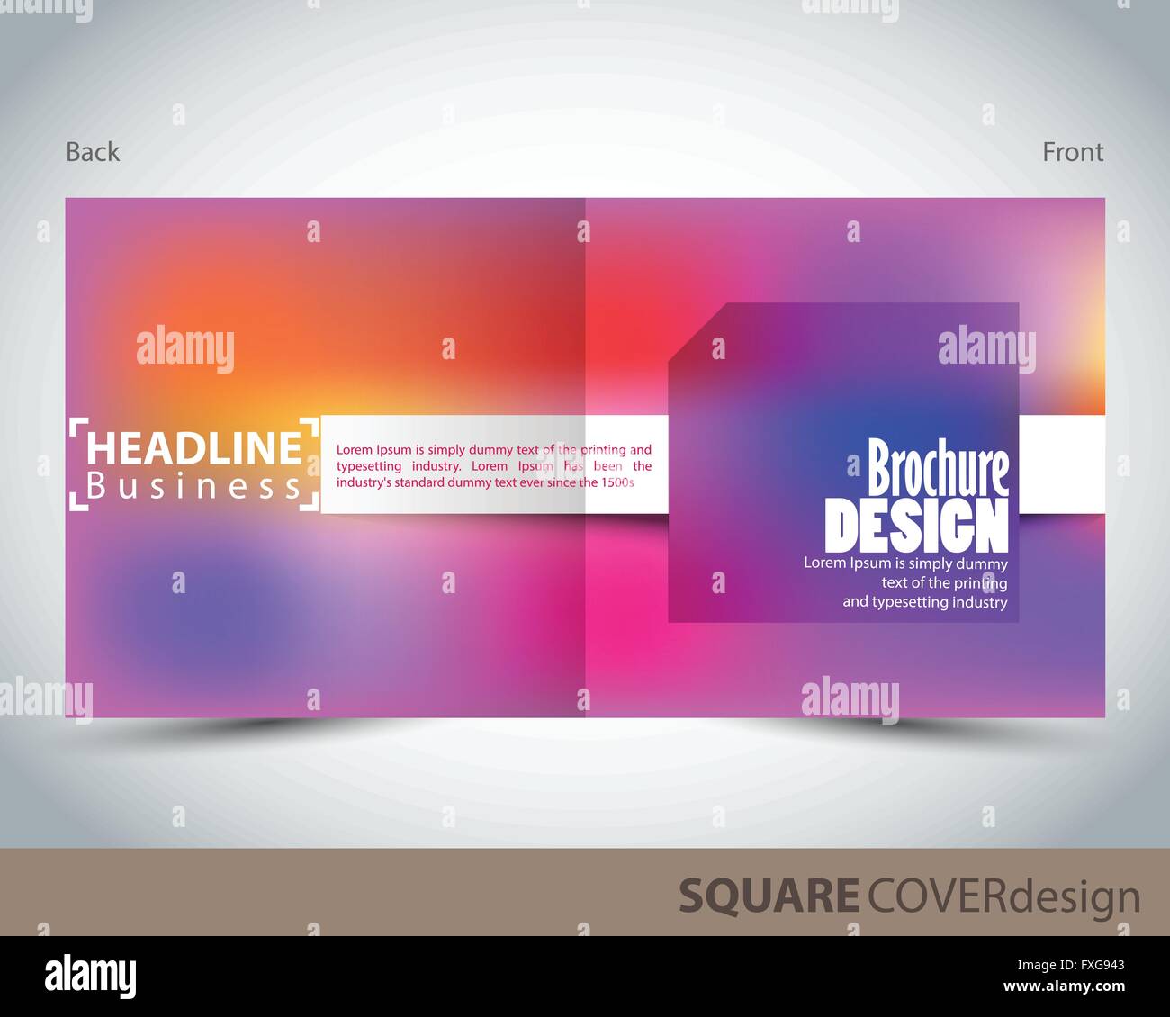 Square cover design template, vector brochure, flyer. Can be used as ...