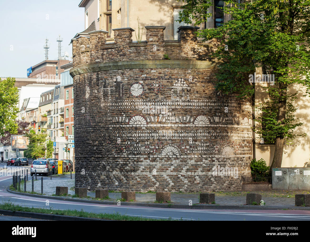 Römerturm roman tower, Cologne, North Rhine-Westphalia, Germany Stock ...