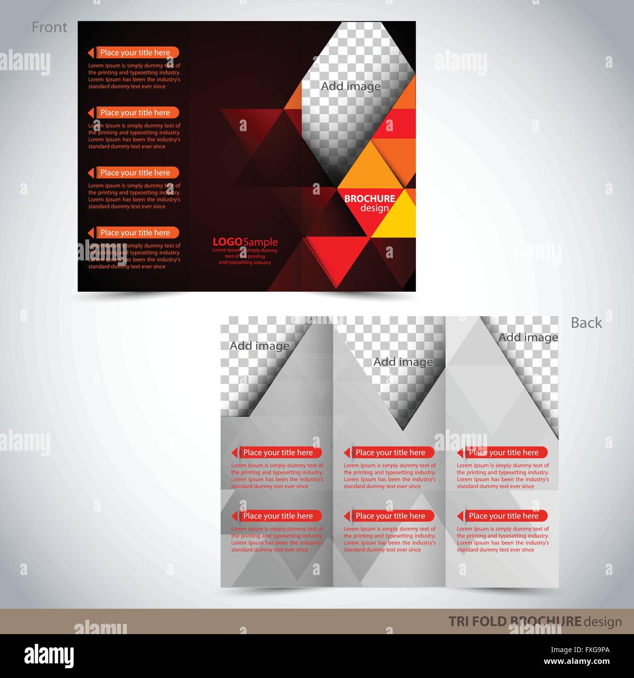 Tri Folder Brochure - Leaflet mock up. Can be used as concept for your ...
