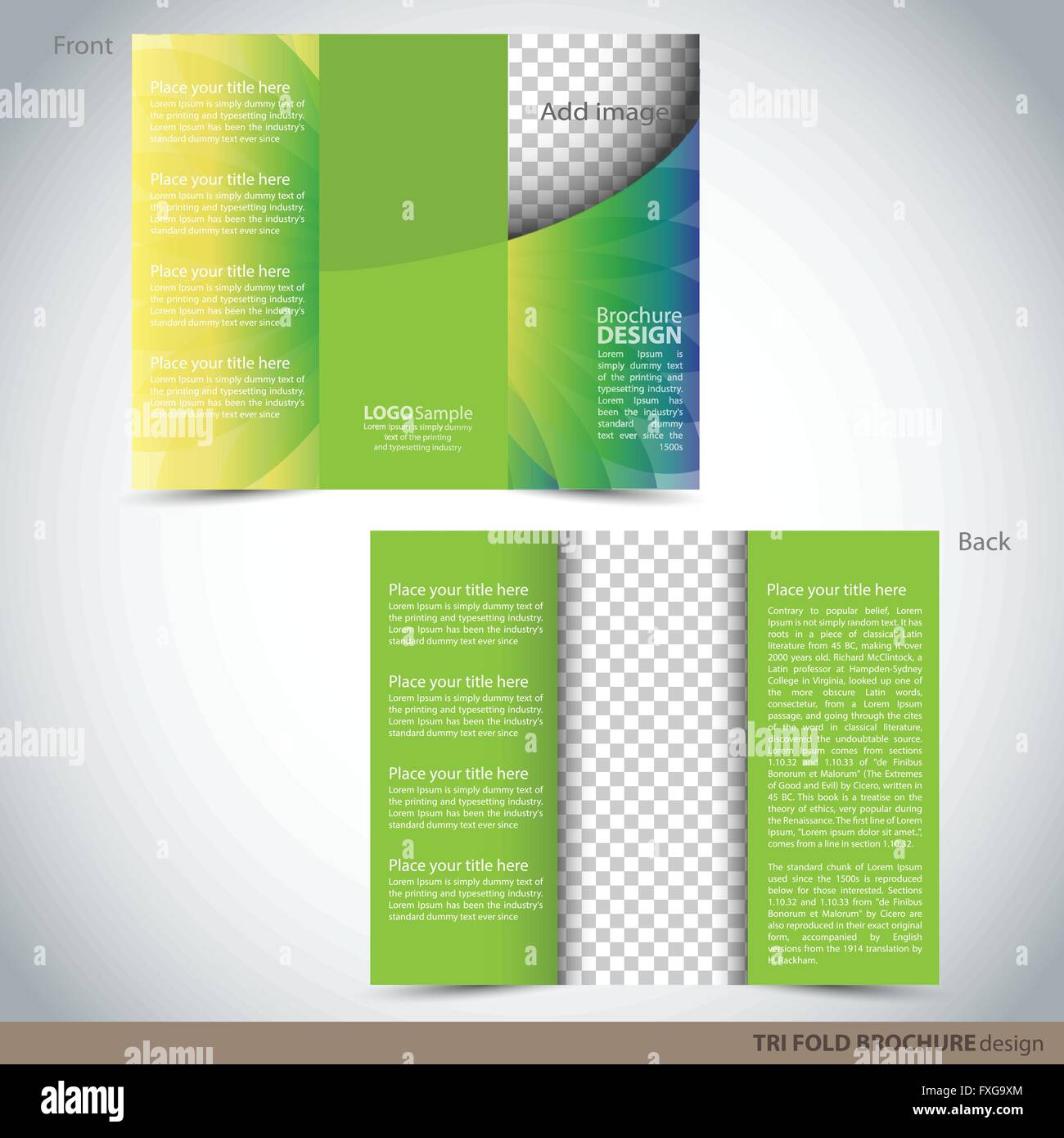 Tri Folder Brochure - Leaflet mock up. Can be used as concept for your ...