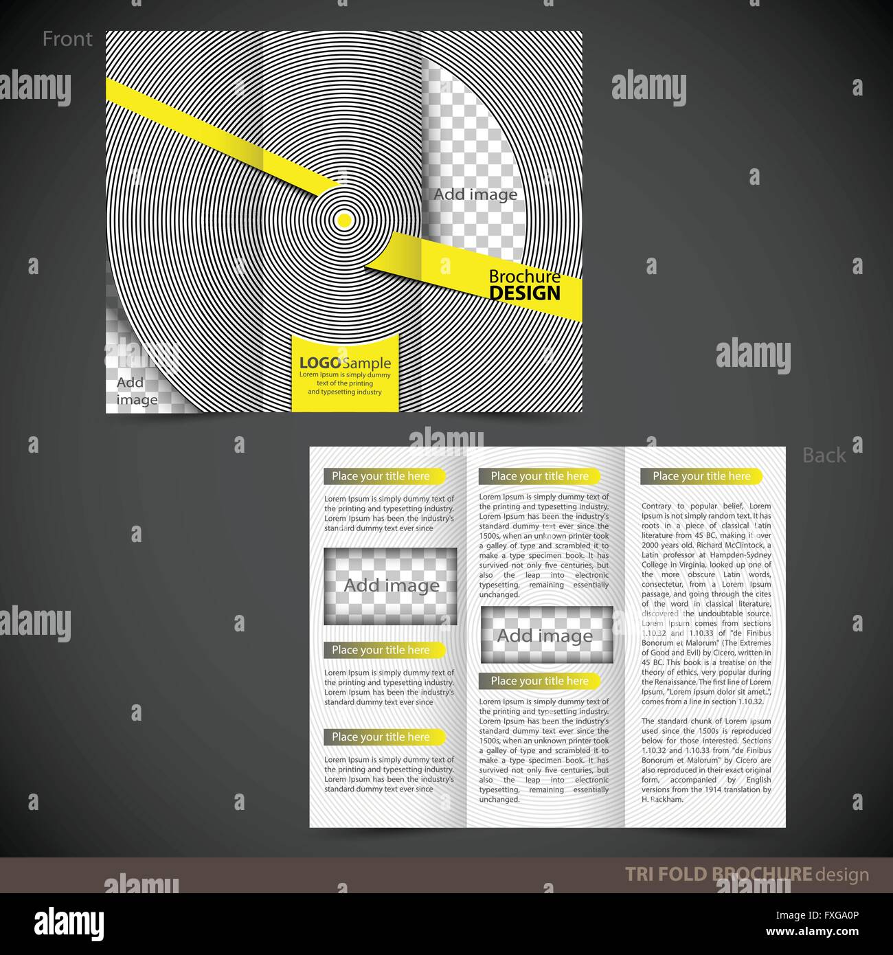 Tri Folder Brochure - Leaflet mock up. Can be used as concept for your ...