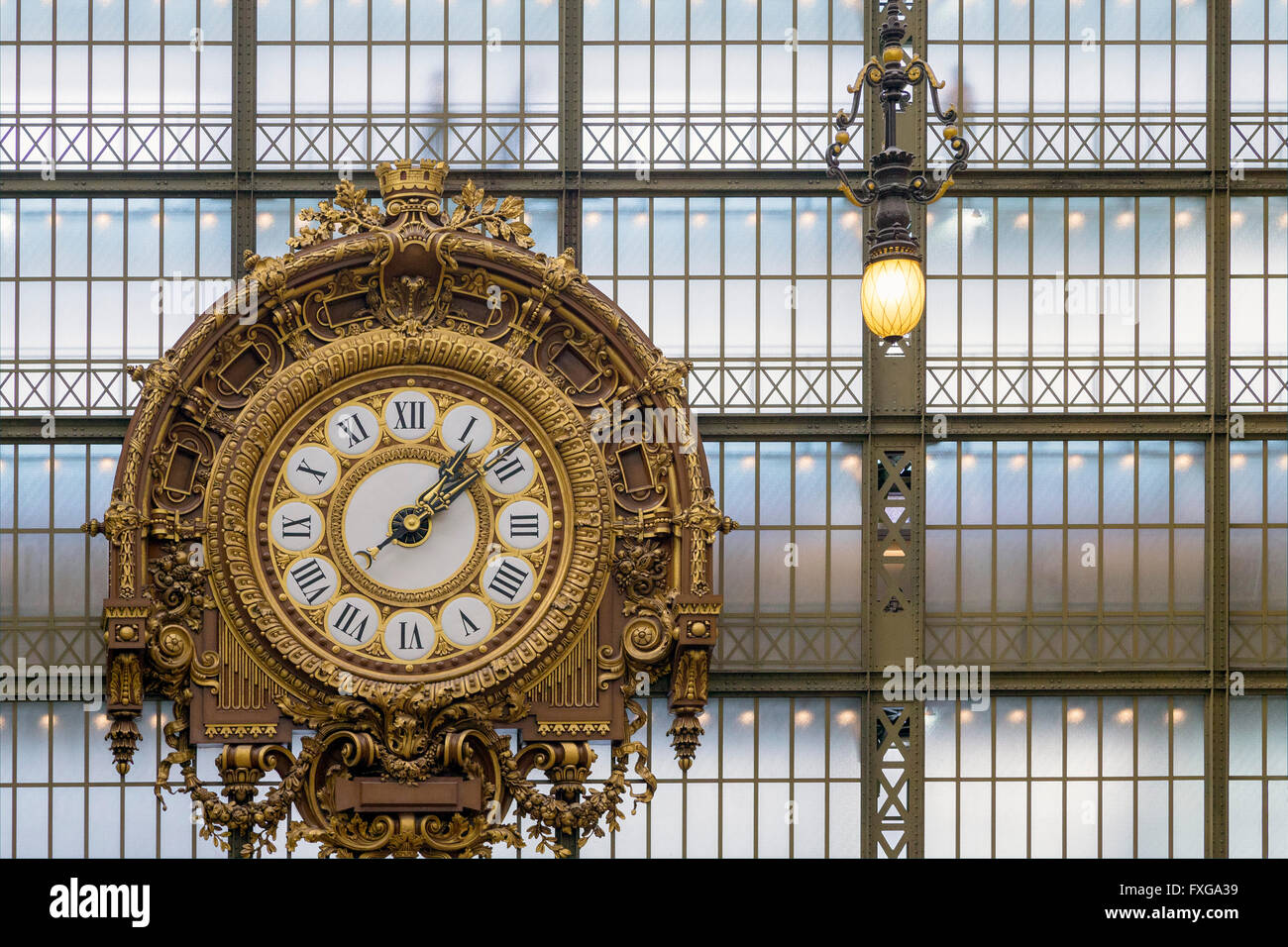 The Great Clock, interior of Musee D'Orsay Art Gallery, Paris, France ...