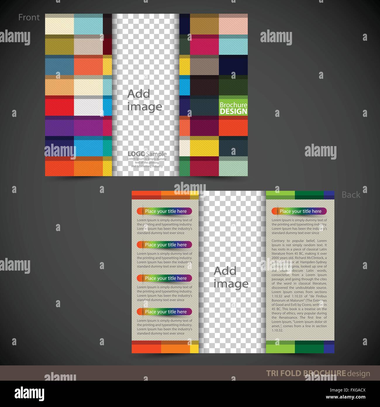 Tri Folder Brochure - Leaflet mock up. Can be used as concept for your ...