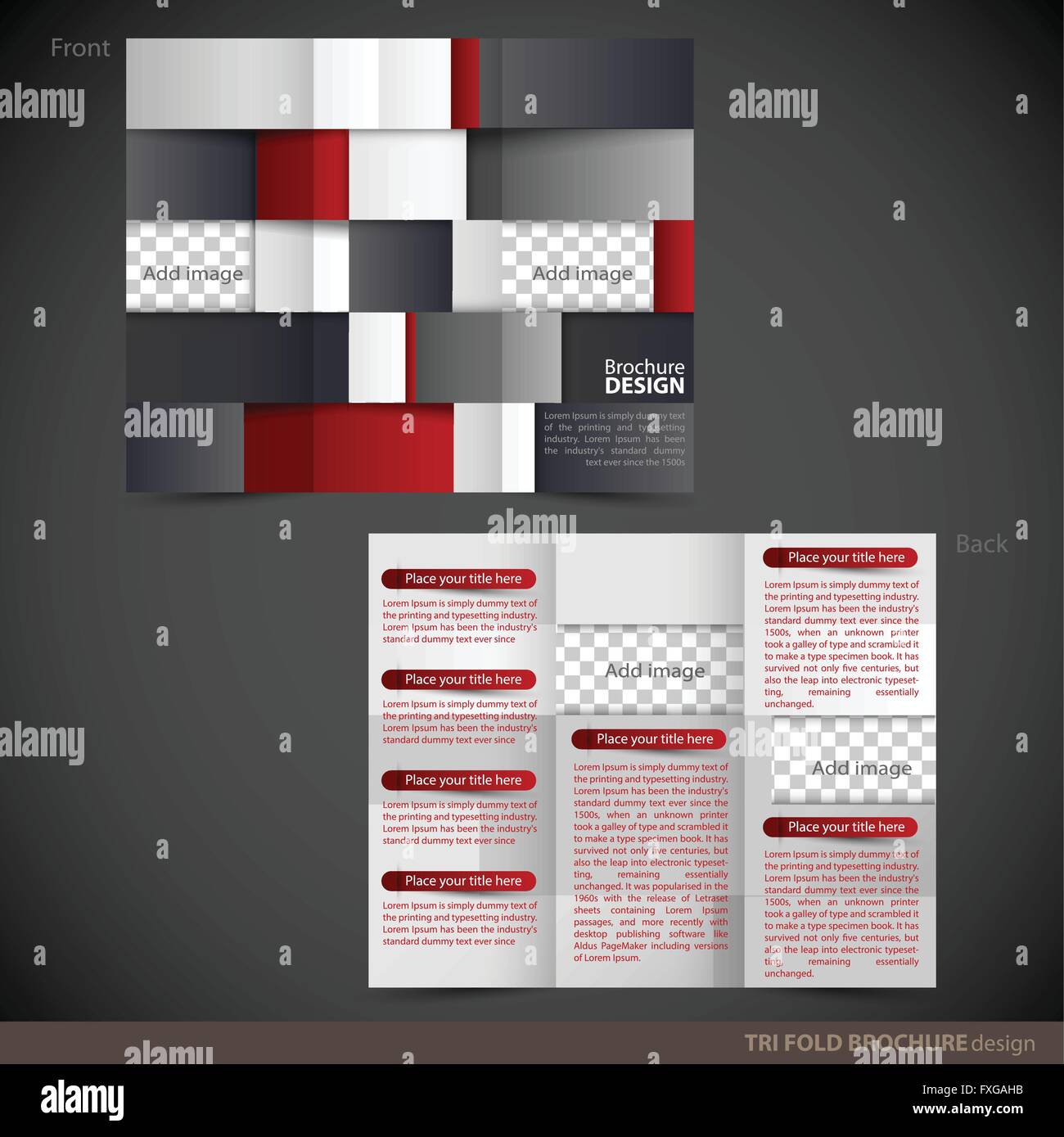 Tri Folder Brochure - Leaflet mock up. Can be used as concept for your ...