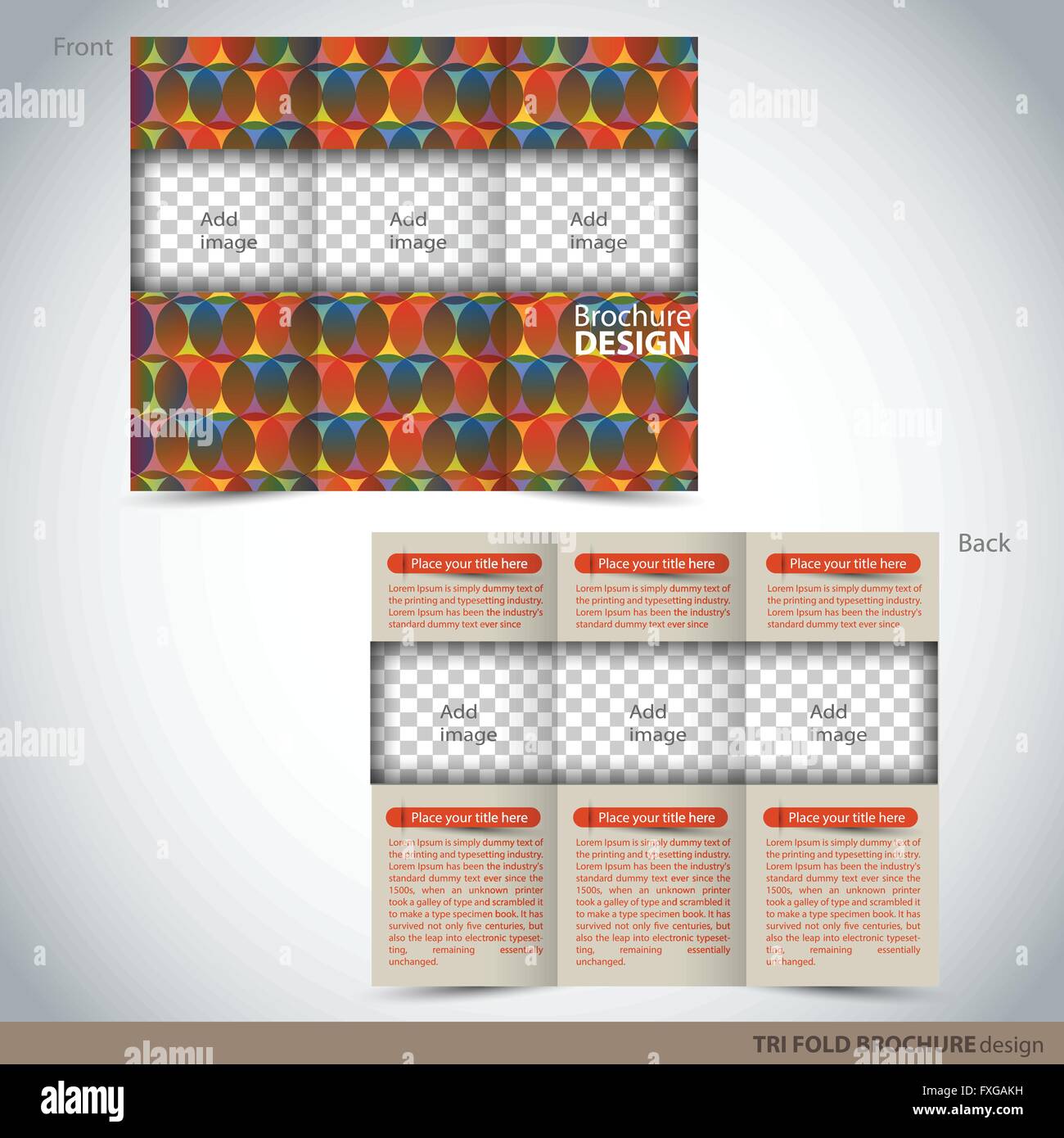 Tri Folder Brochure - Leaflet mock up. Can be used as concept for your ...