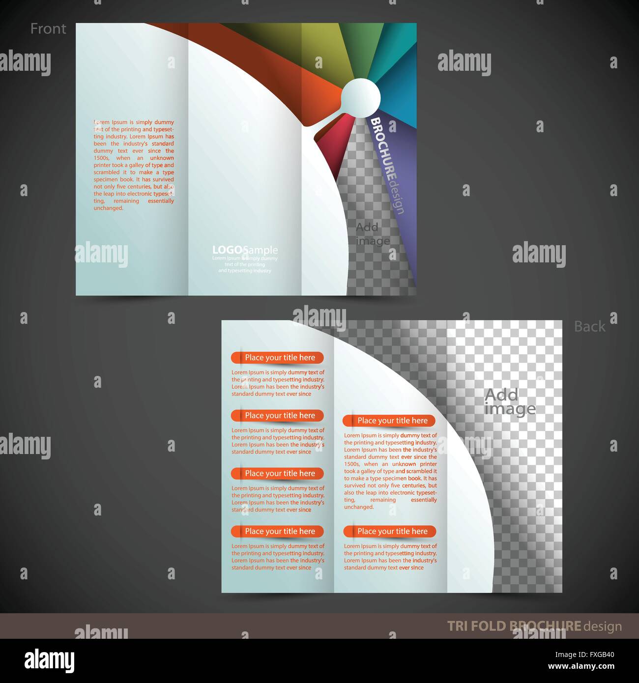 Tri Folder Brochure - Leaflet mock up. Can be used as concept for your ...