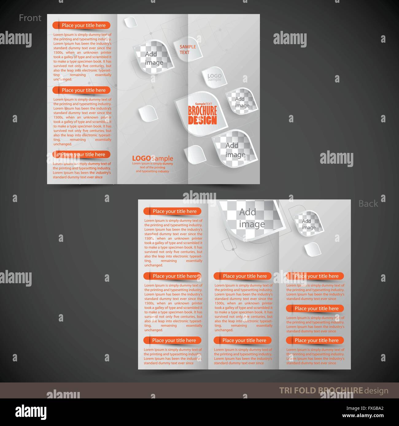 Tri Folder Brochure - Leaflet mock up. Can be used as concept for your ...