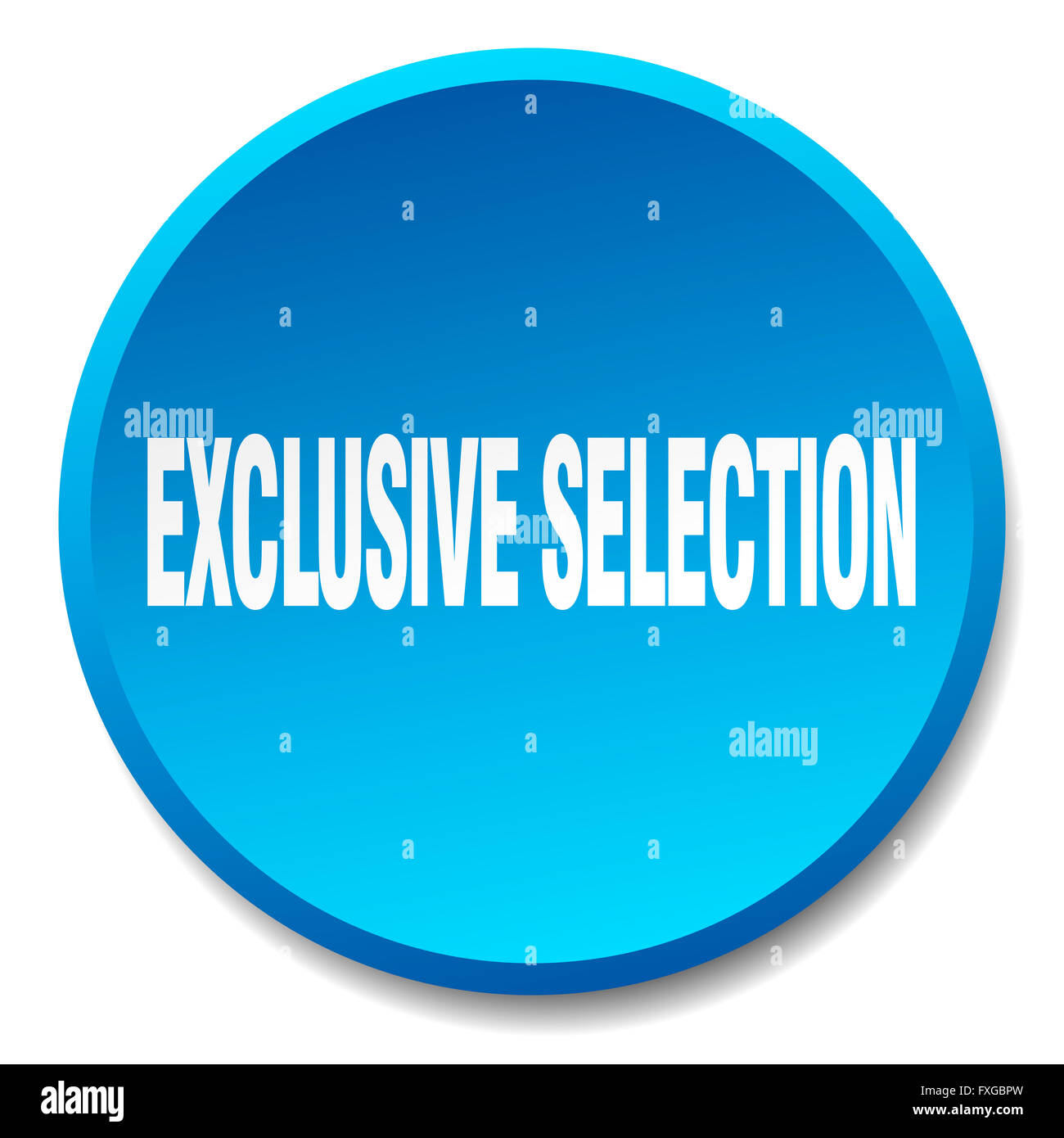 exclusive selection blue round flat isolated push button Stock Photo ...