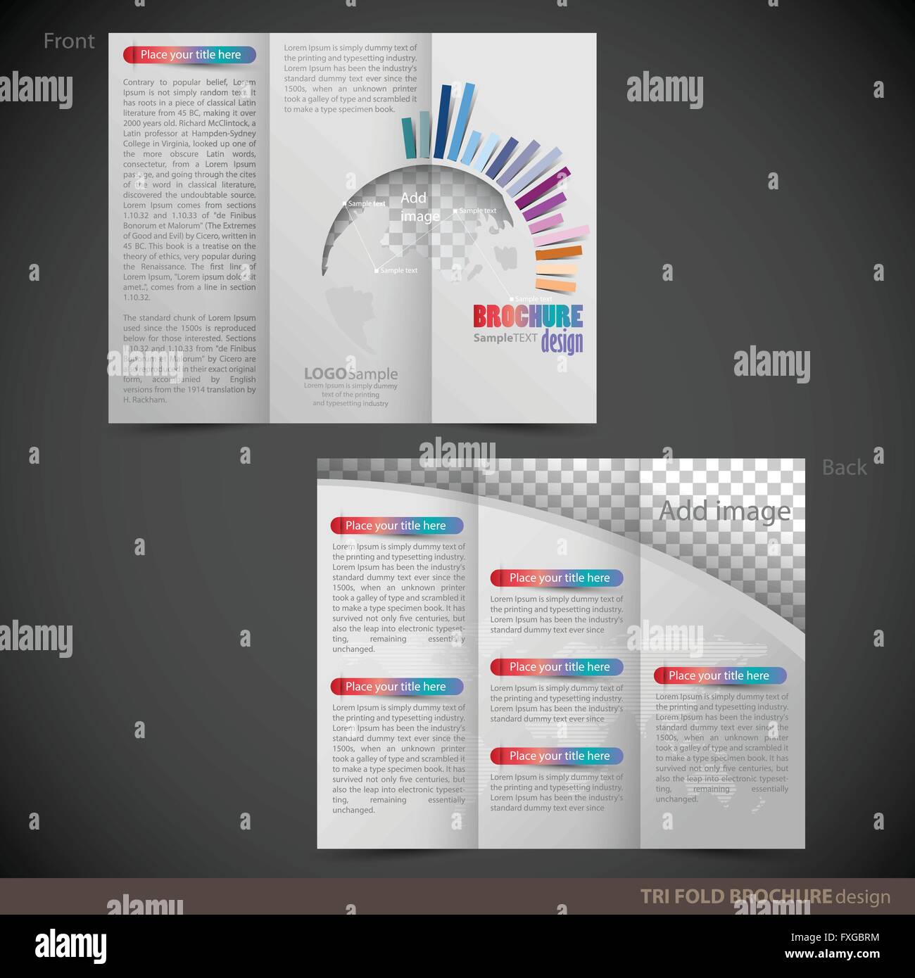 Tri Folder Brochure - Leaflet mock up. Can be used as concept for your ...