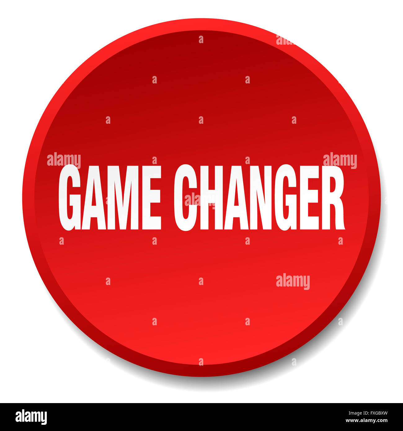 game changer red round flat isolated push button Stock Photo - Alamy