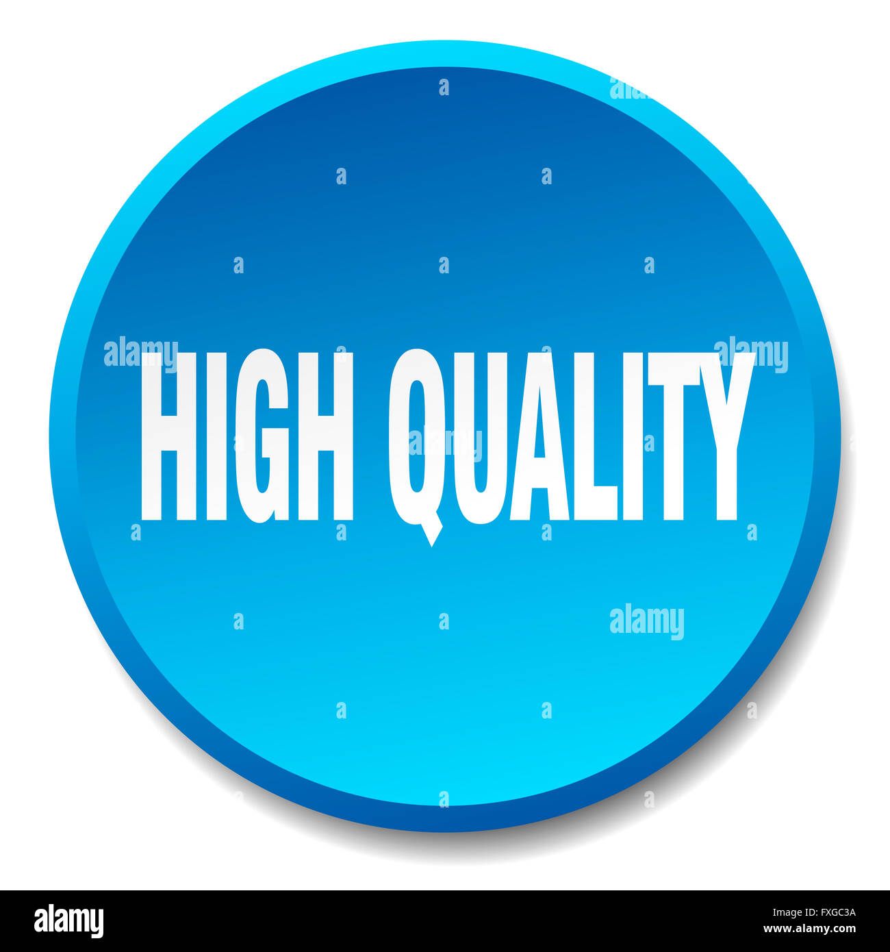high quality blue round flat isolated push button Stock Photo - Alamy