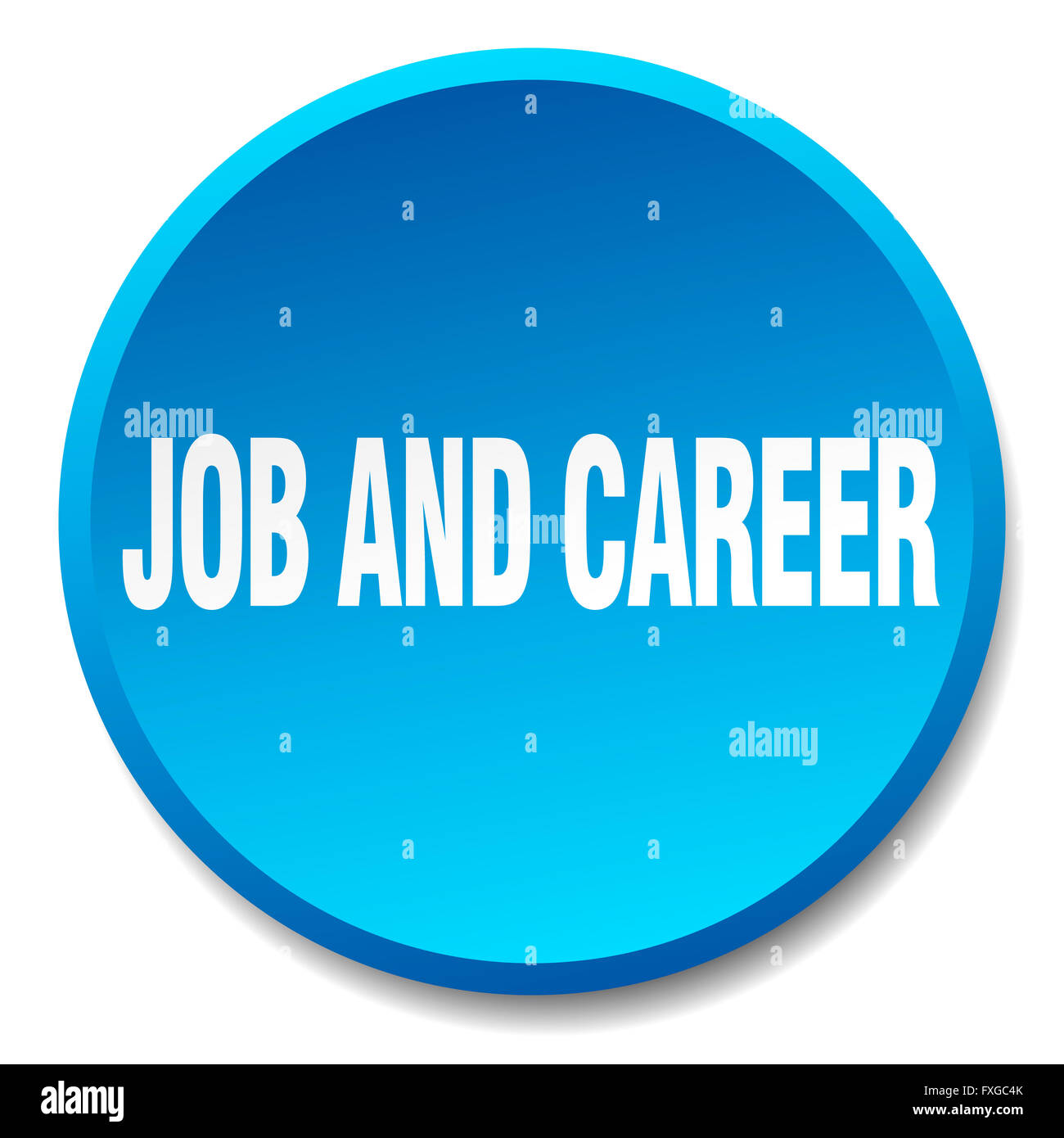job and career blue round flat isolated push button Stock Photo - Alamy